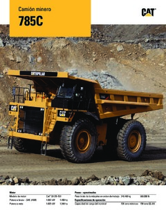 Caterpillar (CAT) 785C Specifications Machine.Market